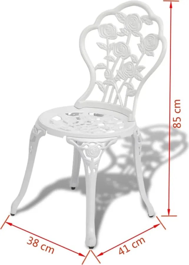 vidaXL 3dílný bistro set litý hliník [47858] Barva: Černá
