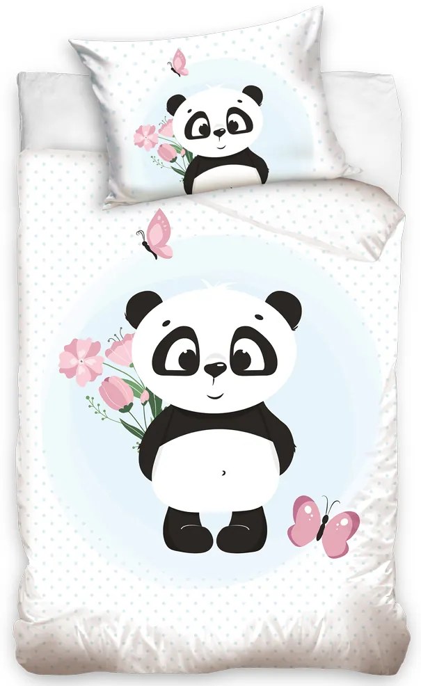 TipTrade s.r.o. Povlečení do postýlky Roztomilá Panda 100x135 + 40x60