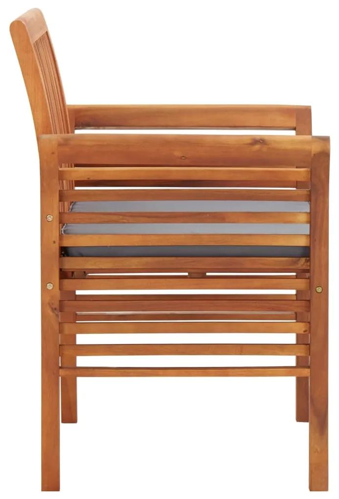 Zahradní jídelní židle s poduškami 2 ks masivní akáciové dřevo,  45970