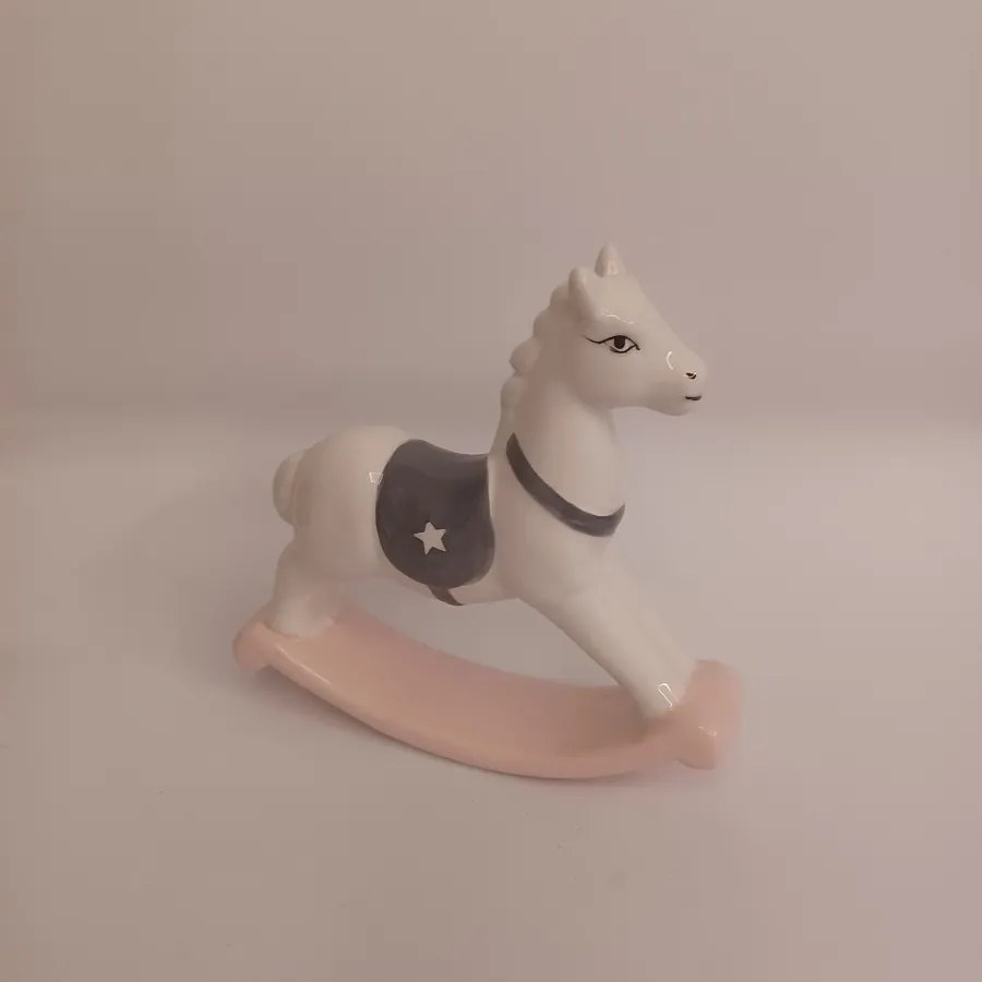 Dekorace keramický houpací koník 14,8 × 3,7 × 13,5 cm