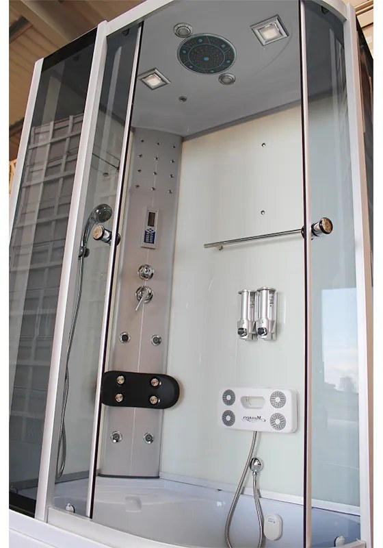 BPS-koupelny Hydromasážní box HYD-A04 120 SA L, 120x80 levý se saunou