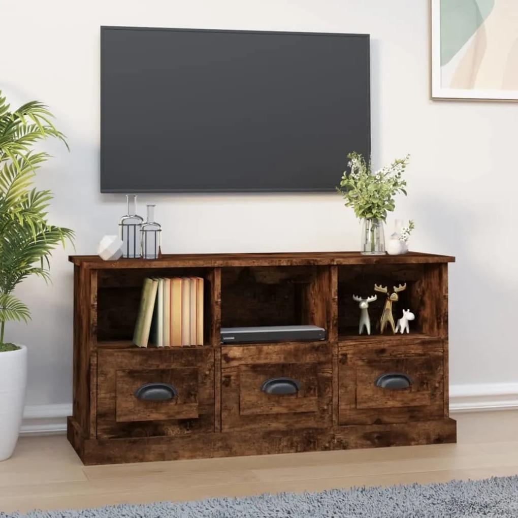 vidaXL TV skříňka 100 x 35 x 50 cm kompozitní dřevo [816288] Barva: kouřový dub