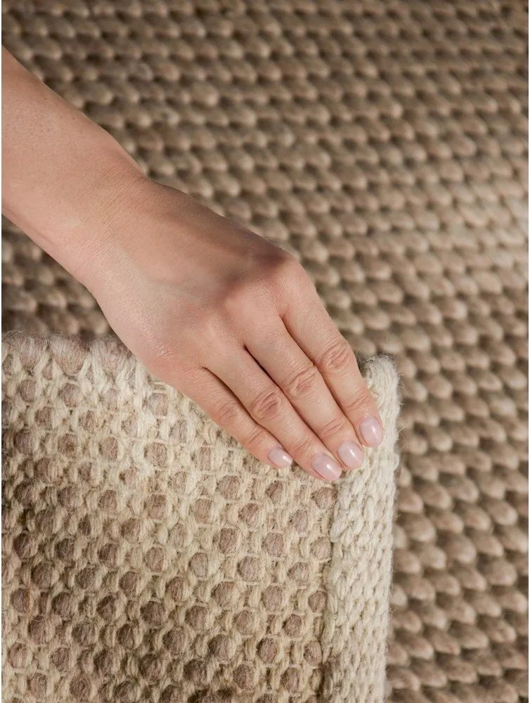 Béžový ručně tkaný vlněný koberec 200x290 cm Lyon Beans – Elle Decoration