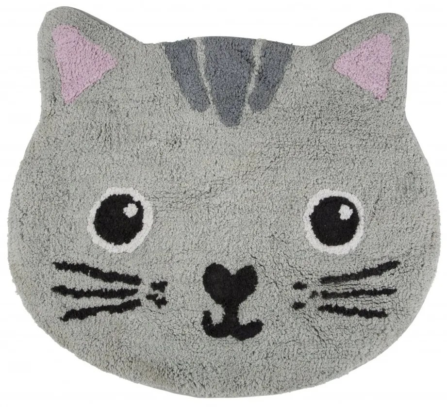 Sass & Belle Dětský bavlněný koberec s motivem kočky Nori Cat Kawaii