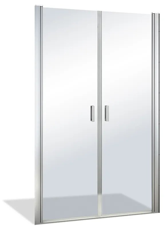 Roltechnik Outlet Dvoukřídlé sprchové dveře LYP2 pro instalaci do niky, stříbrná Varianta: šířka: 100 cm - (LYP2/1000 - 1135008223), Barva profilů a typ výplně: profily: stříbrná, výplň: transparent