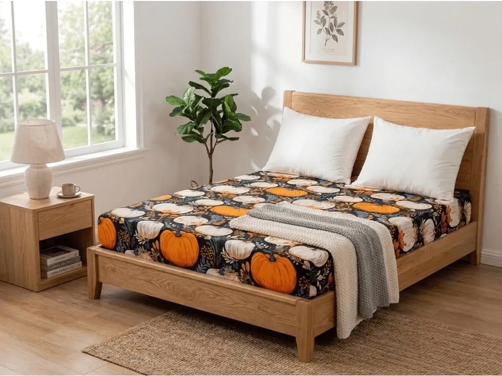 Prostěradlo z mikrovlákna MAGIC PUMPKIN barevné 180x200 cm
