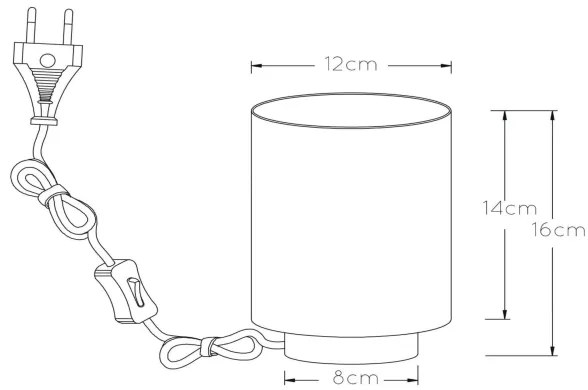 Lucide 45588/01/30 - Stolní lampa SUZY 1xE14/40W/230V černá