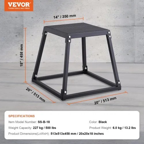 Plyometrický Jump Box, 45,7 cm Plyo Box