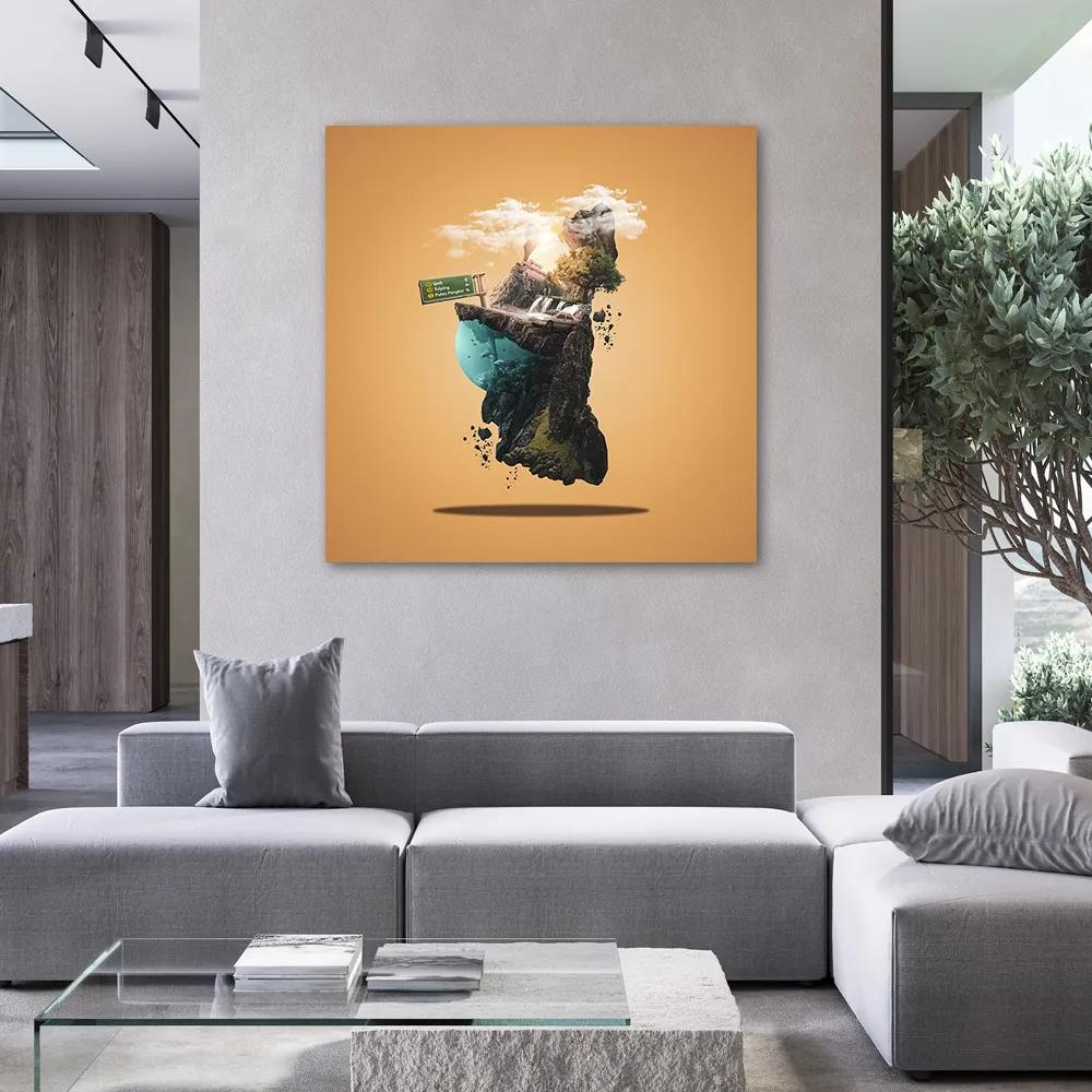 Gario Obraz na plátně Oddělený svět - Zehem Chong Rozměry: 30 x 30 cm