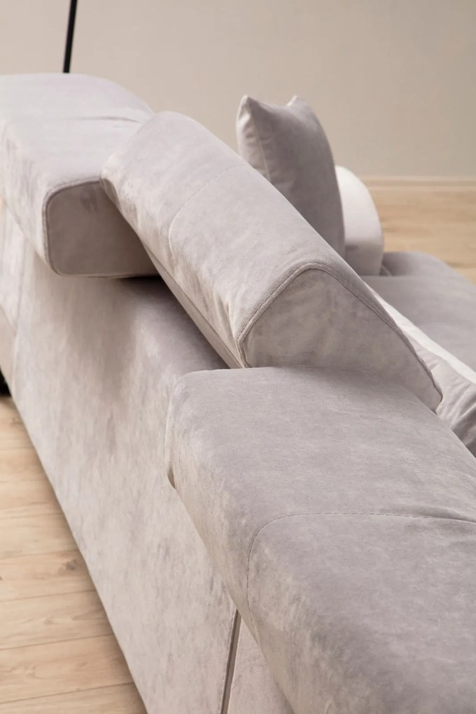 Atelier del Sofa Rohová sedací souprava Frido Left (Chl+3R) - Light Grey, Světlá Šedá