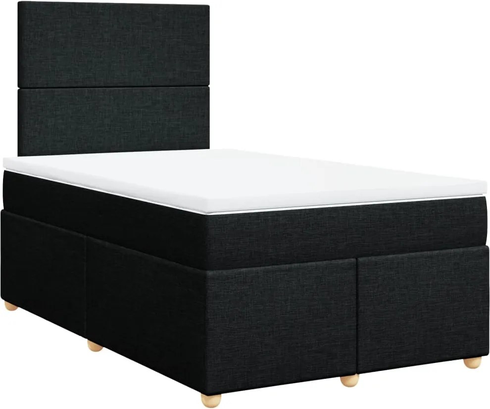 Box spring postel s matrací černá 120x190 cm textil 3293514