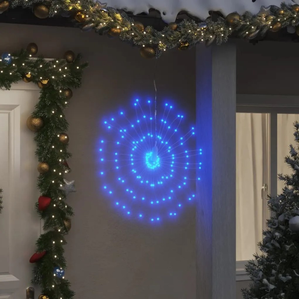 Vánoční hvězdicová světla 8 ks 140 modrých LED diod 17 cm 3190515