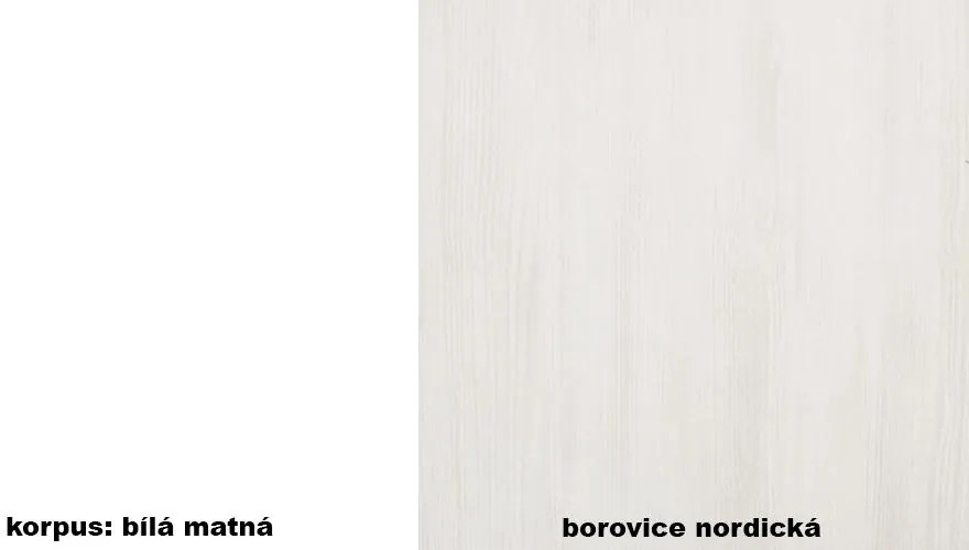 Royal - horní závěsná skříňka G30S - LEVÁ - borovice nordická