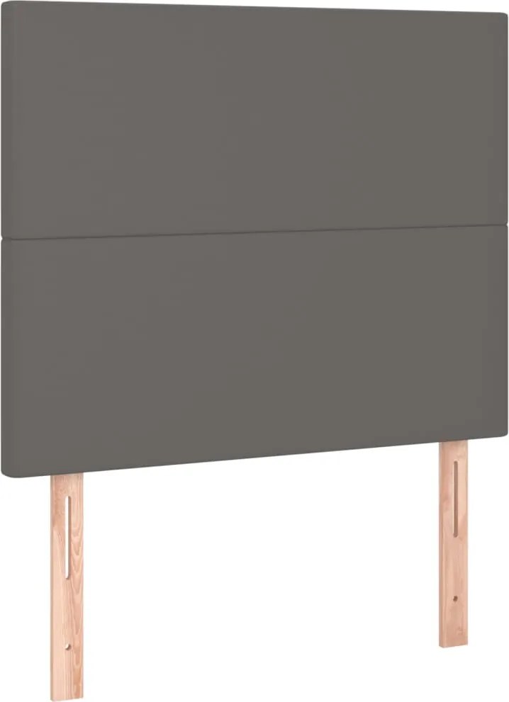 Box spring postel s matrací a LED šedá 120x200 cm umělá kůže 3135817