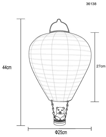 Globo 36138 - LED Závěsná solární dekorace 24xLED/0,06W/3V IP44 létající balón