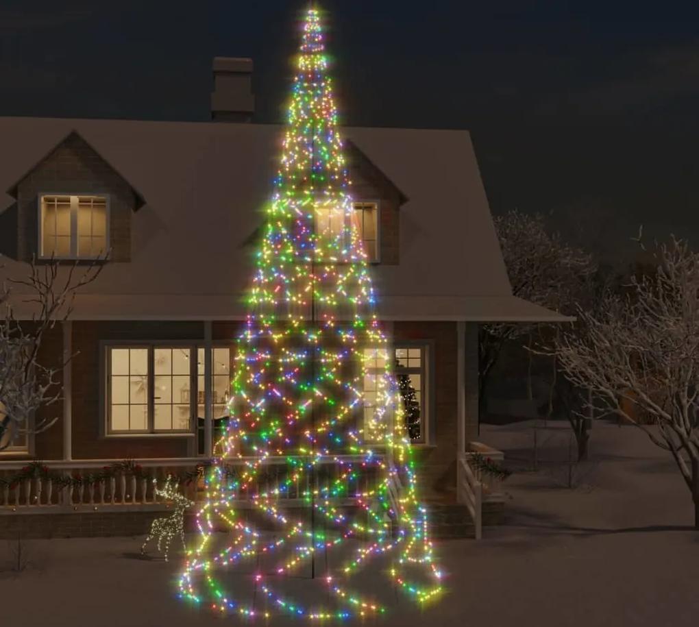 vidaXL Vánoční stromek na stožár 3 000 ch LED diod 800 cm [343548] Barva: Studená bílá