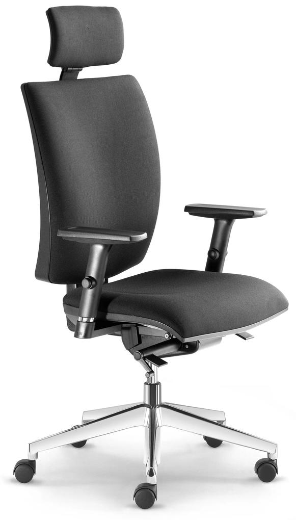 LD seating Lyra 237-SYS-F80-N6 - Kancelářšká židle  - koženka šedá
