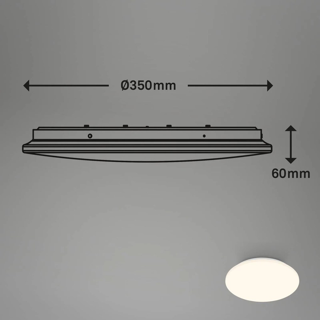 Stropní svítidlo Ekos LED, senzor, Ø 35 cm