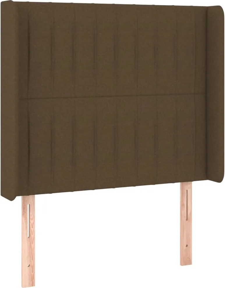 Box spring postel s matrací a LED tmavě hnědá 80x200 cm textil 3138432