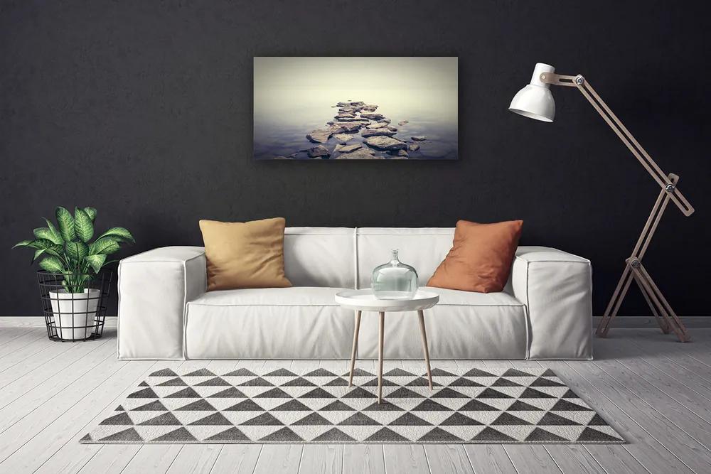 Obraz na plátně Kameny Voda Krajina 120x60 cm