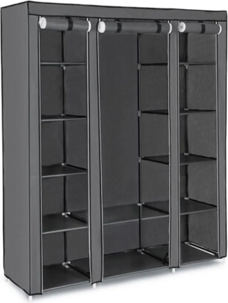 Přenosná látková skříň, šatna, CLOSET, 150x175x45cm šedá SongmicsHome