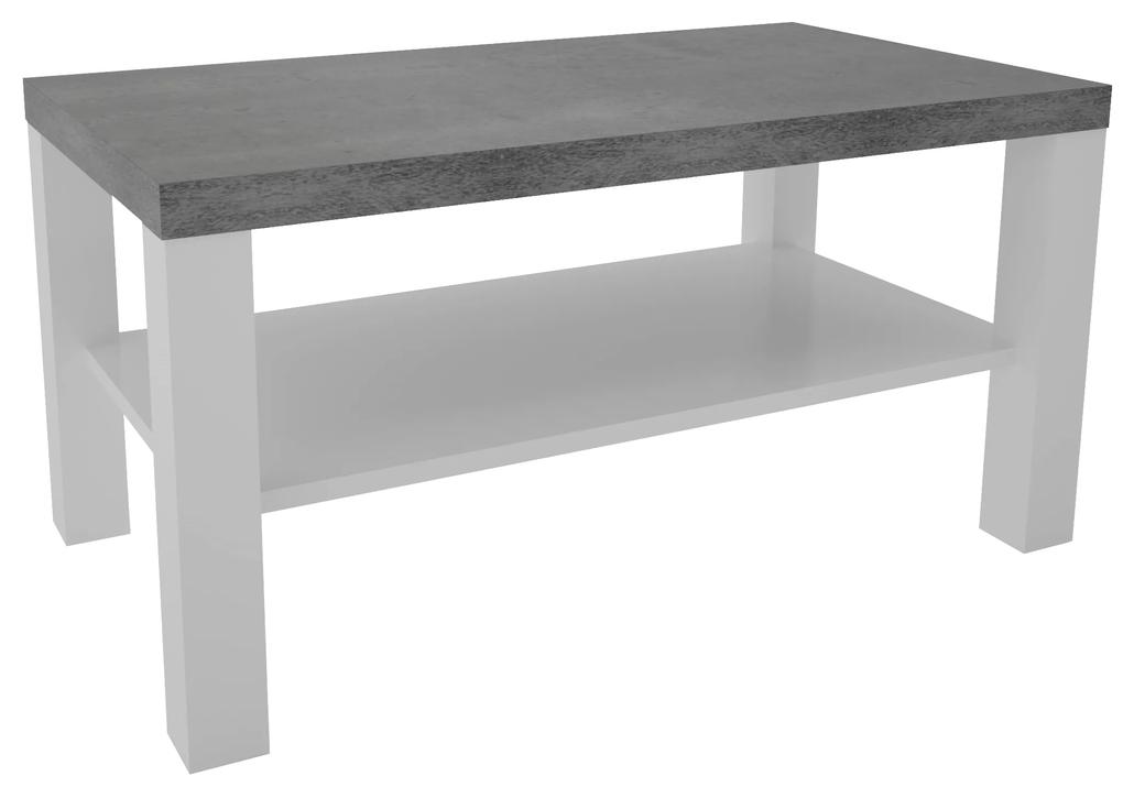 Konferenční stolek GOMEZ 100x55 Hlavní barva: Bílá & Beton