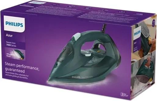 Philips 7000 Series HV napařovací žehlička tmavá opálově zelená DST7050/70