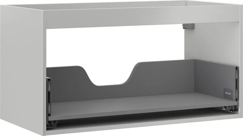Mexen Box-A, závěsná skříňka 90 cm, 1 zásuvka, šedá matná, 91AX0-0900-470-1-62