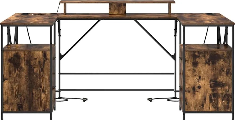 Stůl Kouřový dub Kompozitní dřevo 182 x 101 x 87,5 cm 3376138