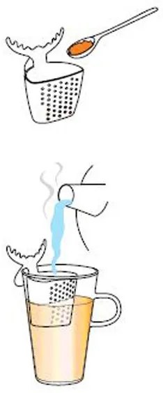 KOZIOL RUDOLF sítko na sypaný čaj KOZIOL