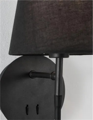 Nástěnné svítidlo NOVA LUCE NIA E27 + LED na čtení 3000K 9182372 bez žárovky