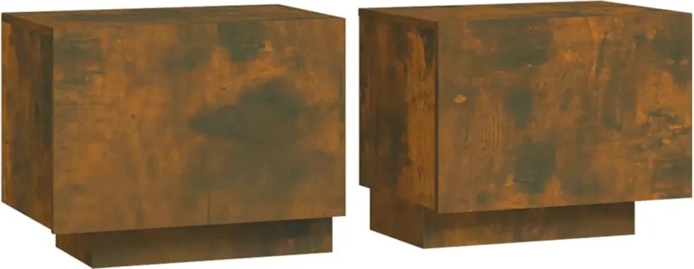 Noční stolek kouřový dub 100 x 35 x 40 cm kompozitní dřevo 3152832