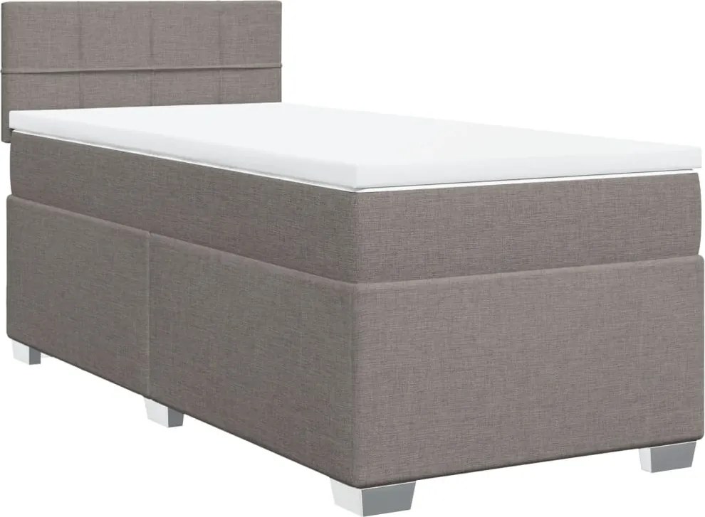 Box spring postel s matrací taupe 80x200 cm textil 3288019