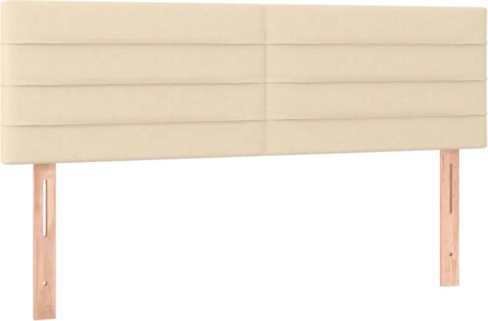 Box spring postel s matrací krémová 140x190 cm textil 3140134