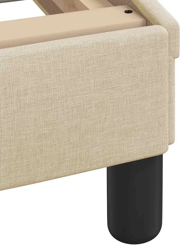 Postel s matrací Dover krémová 80 x 200 cm textil 3208289