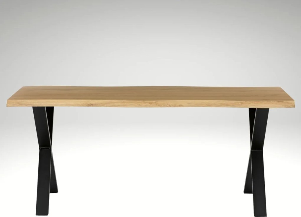 Vikio Jídelní set pro 8 osob 180x90 cm soft dub noha X béžová židle VJS238-8BE-S