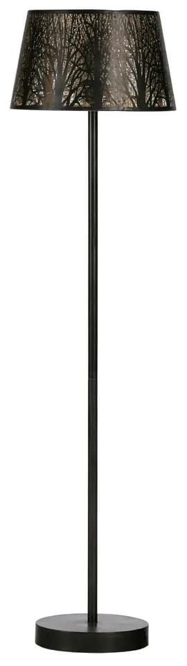 Černá stojací lampa WOOOD Keto, ø 43 cm