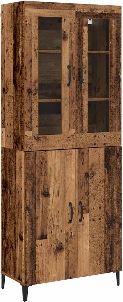 Vysoký bufet 2 ks Staré dřevo 69,5 x 34 x 180 cm 3394587