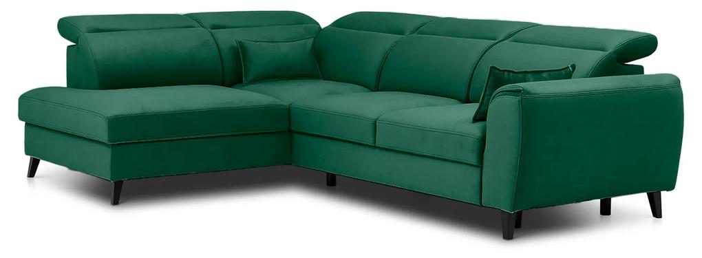 Eltap Rohová sedací souprava Noble Materiál a barva potahu: Lukso 35 - tmavě zelená, Orientace: levá