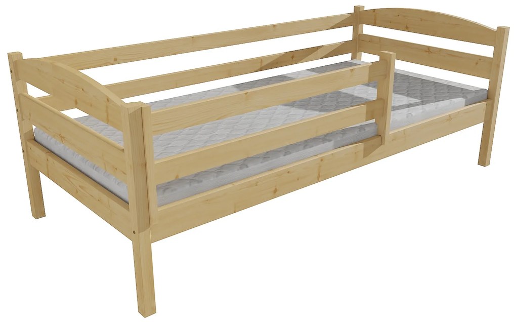 Vomaks Dětská postel DP 020 se zábranou Rozměr: 80 x 160 cm, Barva: barva bílá