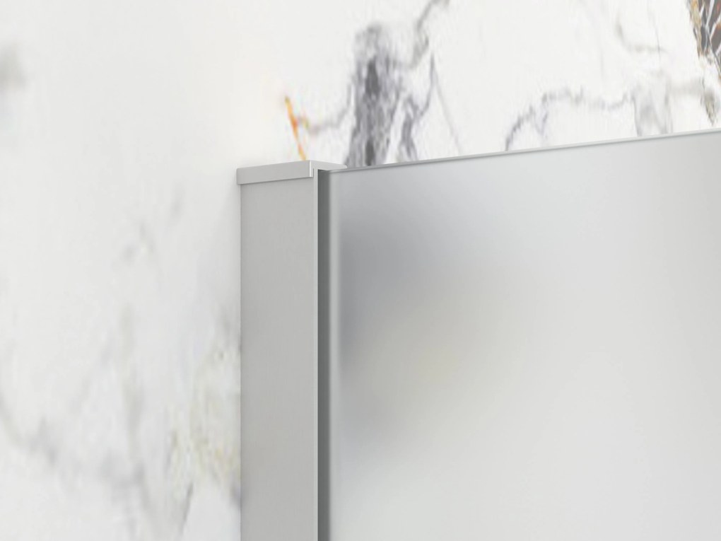 Erga Paris, sprchová zástěna Walk-In 50x200 cm, 8mm sklo námraza, broušená ocel, ERG-V02-PARIS-050x200-FR-BS