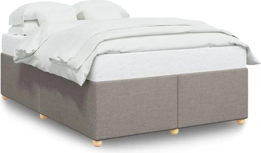 Rám postele bez matrace taupe 160 x 200 cm textil 3284747