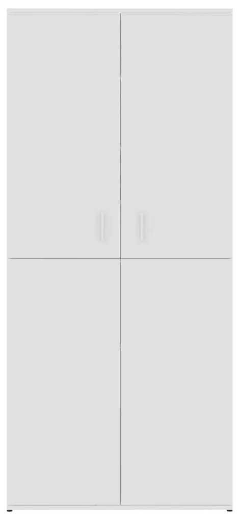 Botník bílý 80 x 39 x 178 cm dřevotříska - Default Title