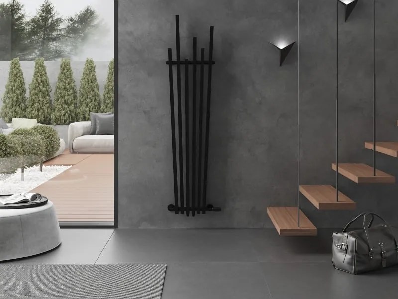 Mexen Omaha dekorativní radiátor 1800 x 420 mm, 655 W, černý - W208-1800-420-00-70