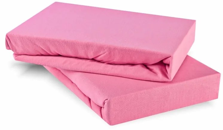 Prostěradlo růžové jersey EMI, Plachta 90x200
