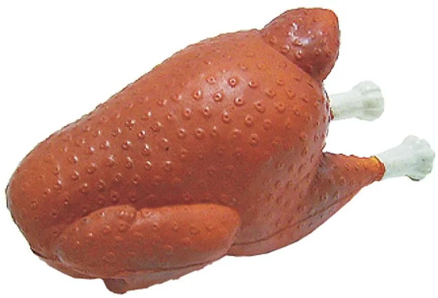 Hračka grilované kuře latex 13 cm