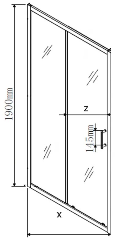 Sprchové dveře MEXEN APIA posuvné 90 cm