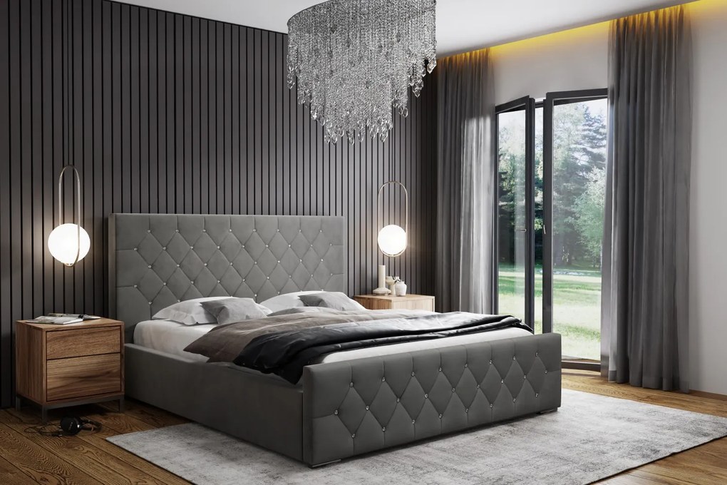 Postel MODEL 01 140x200 šedá - MAGIC VELVET 2217