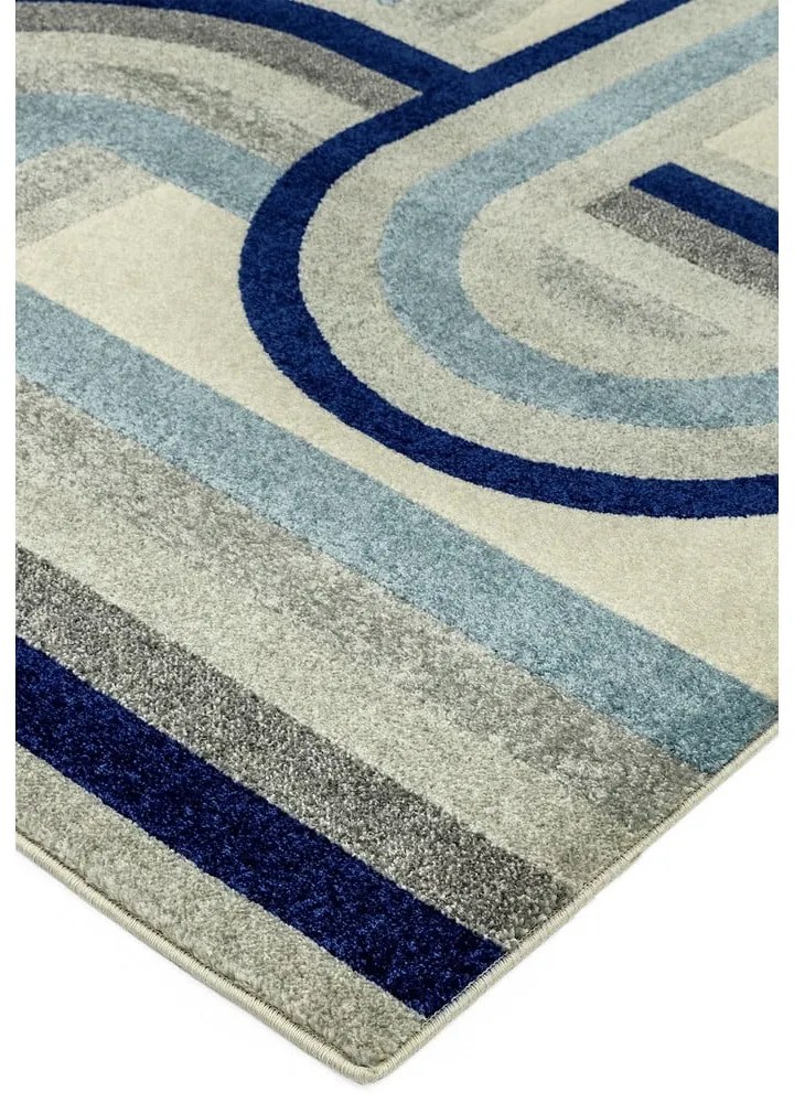 Šedo-modrý koberec 200x290 cm Nova Retro Blue – Asiatic Carpets