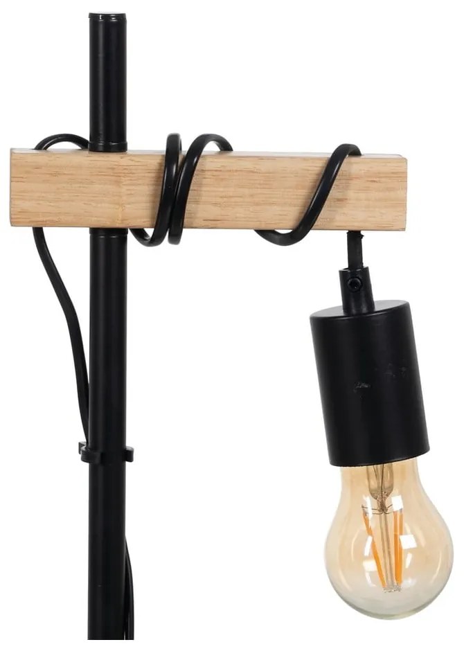 Stolní lampa v černé a přírodní barvě (výška 52 cm) – Ixia